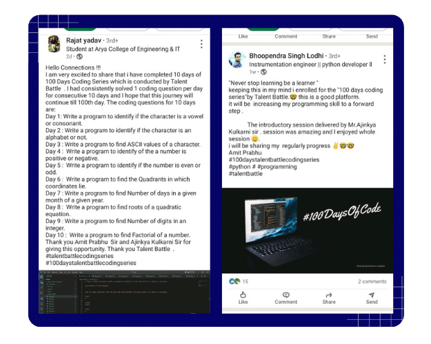 100 Days of Coding Training Series 2023 | Talent Battle